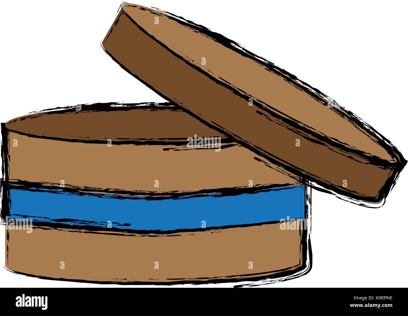 Round opened gift box Stock Vector Images - Alamy