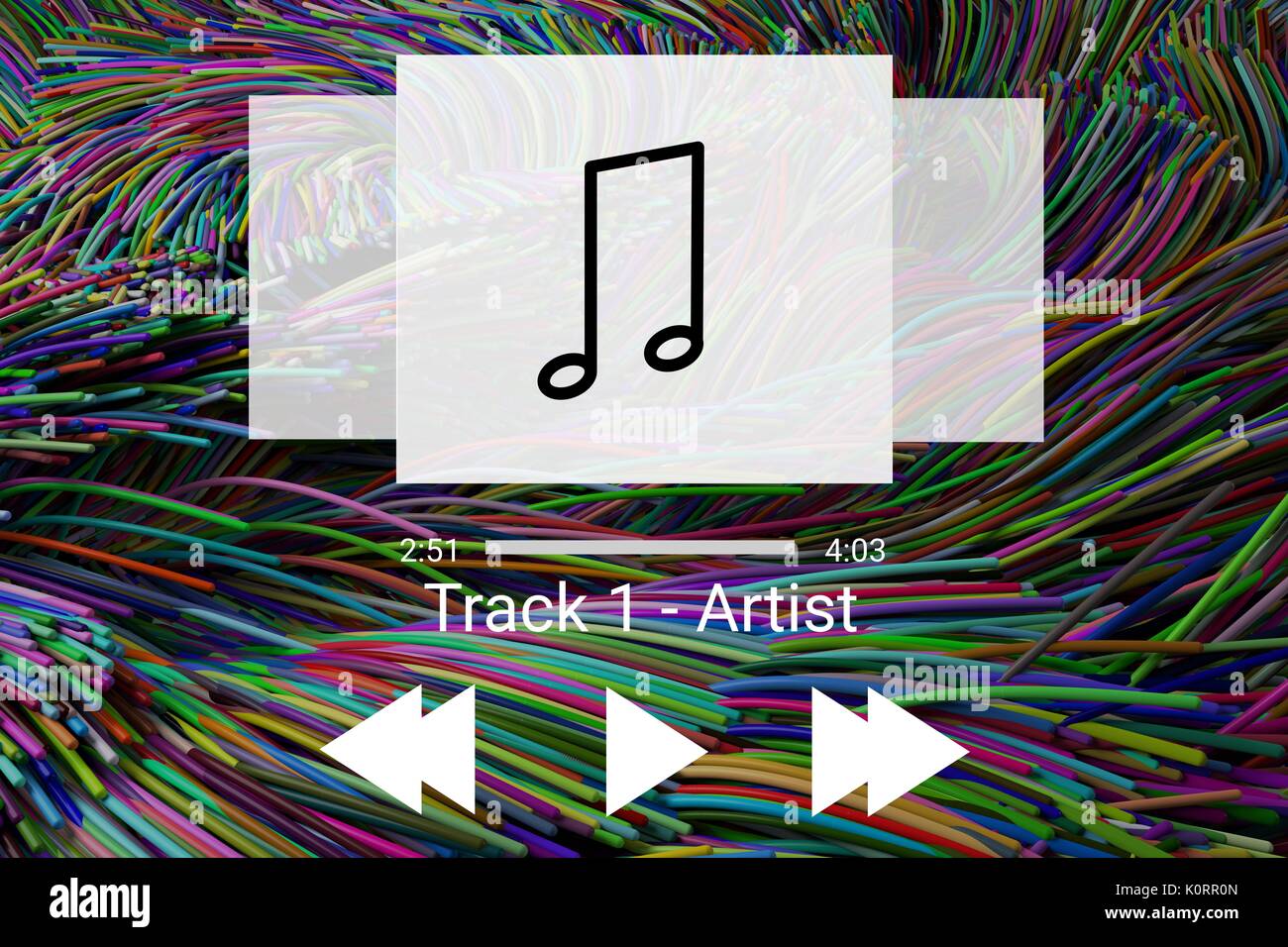 Digital composite of Music player application interface Stock Photo - Alamy