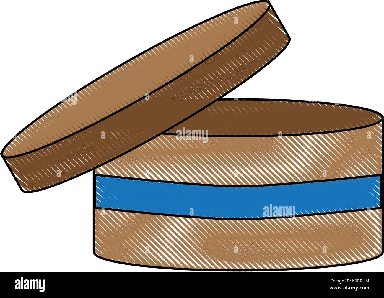 Round opened gift box Stock Vector Images - Alamy