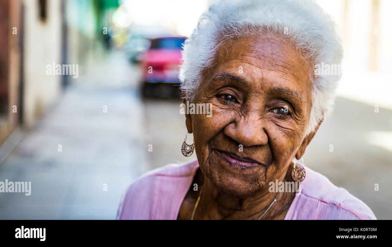 Old woman smile Stock Photo - Alamy