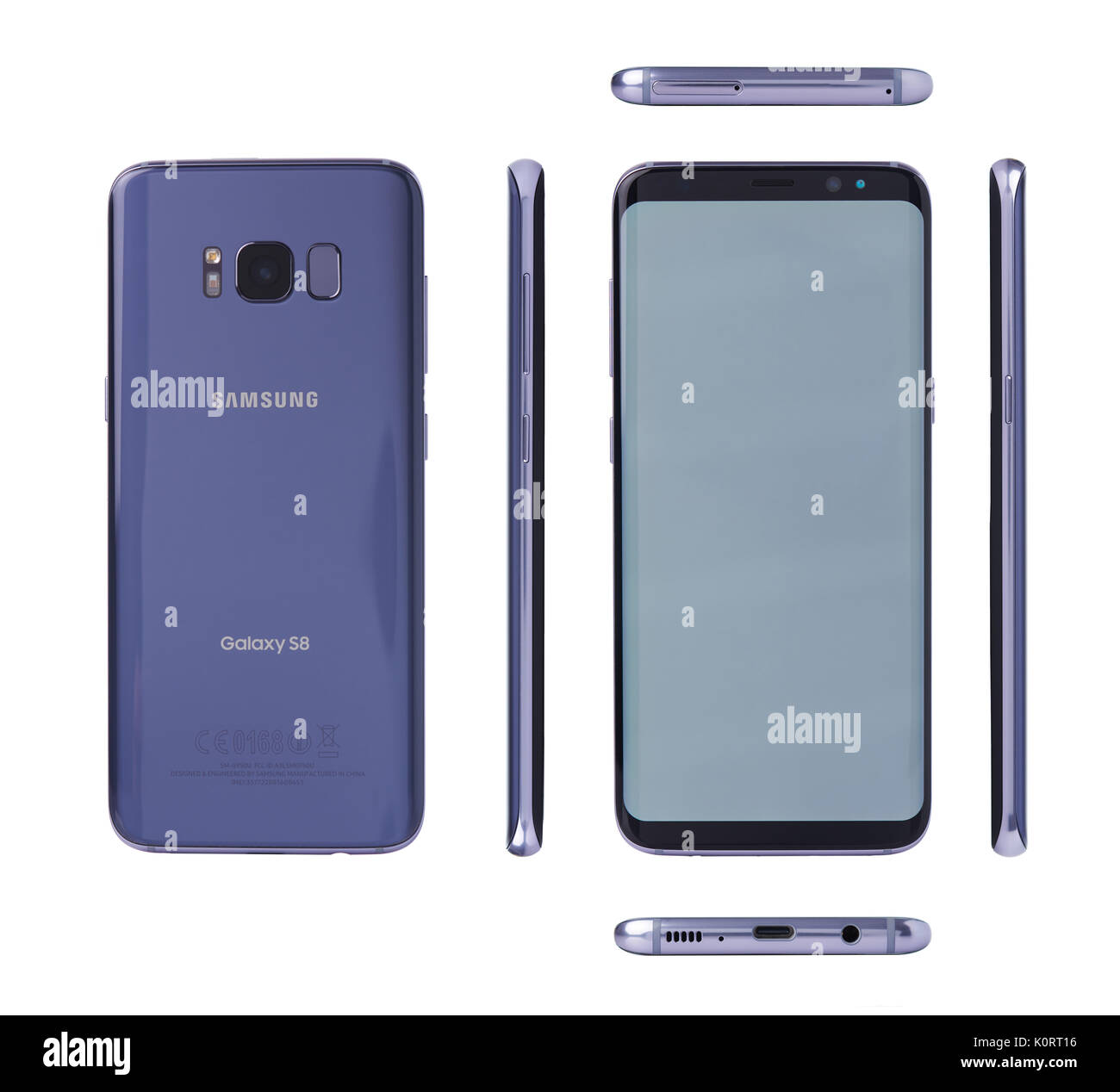 New york, USA - August 22, 2017: Different views of samsung s8 ...