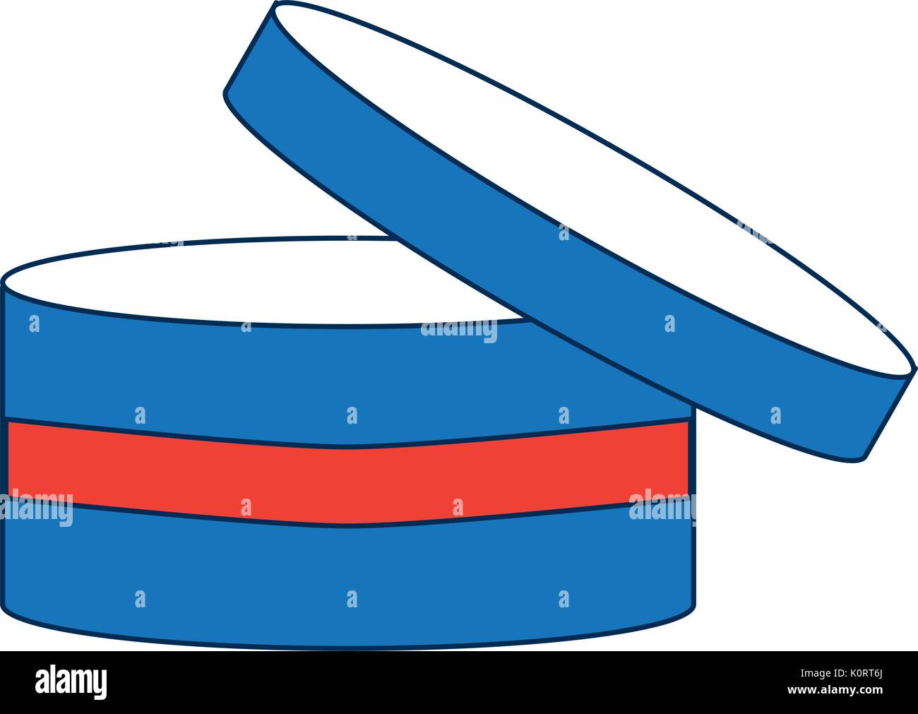Round opened gift box Stock Vector Images - Alamy