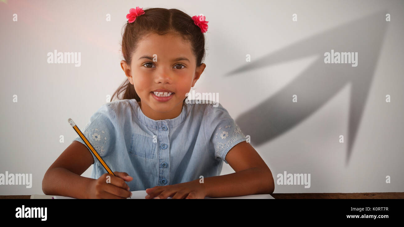 Child Writing Silhouette