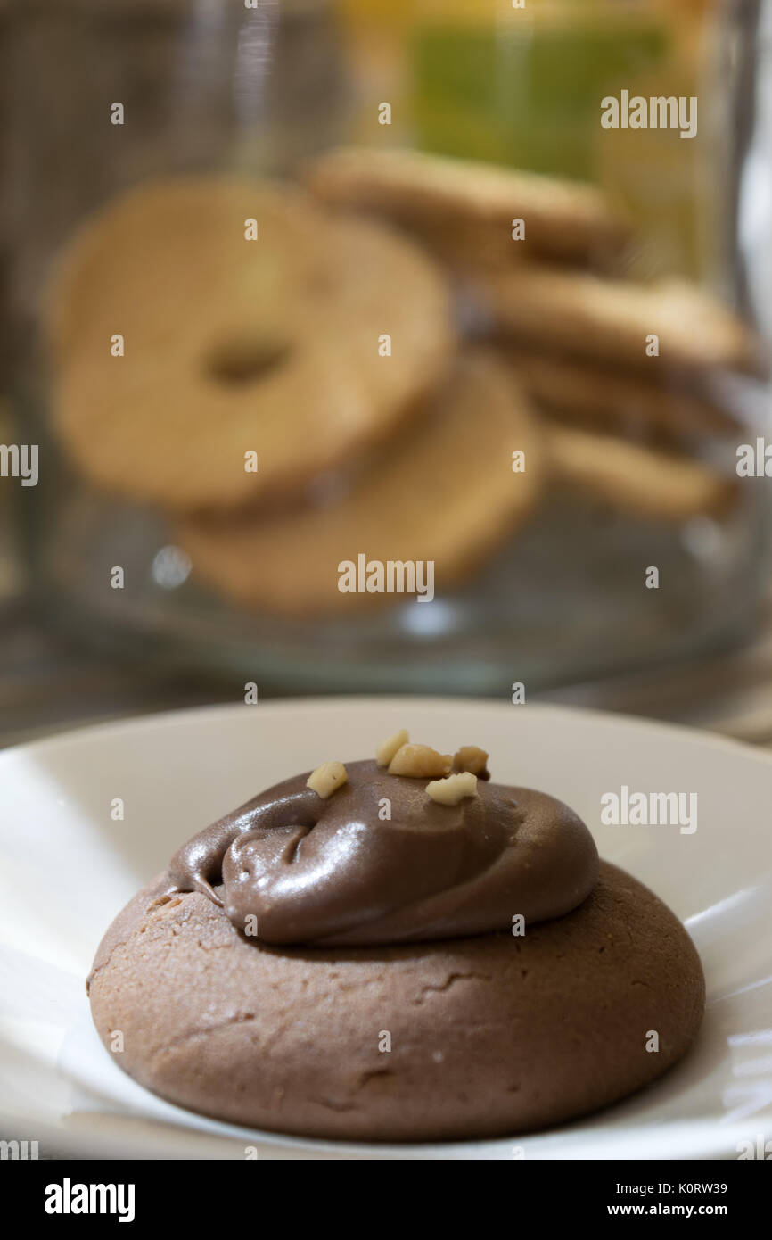 pastry with melted chocolate made at home Stock Photo - Alamy