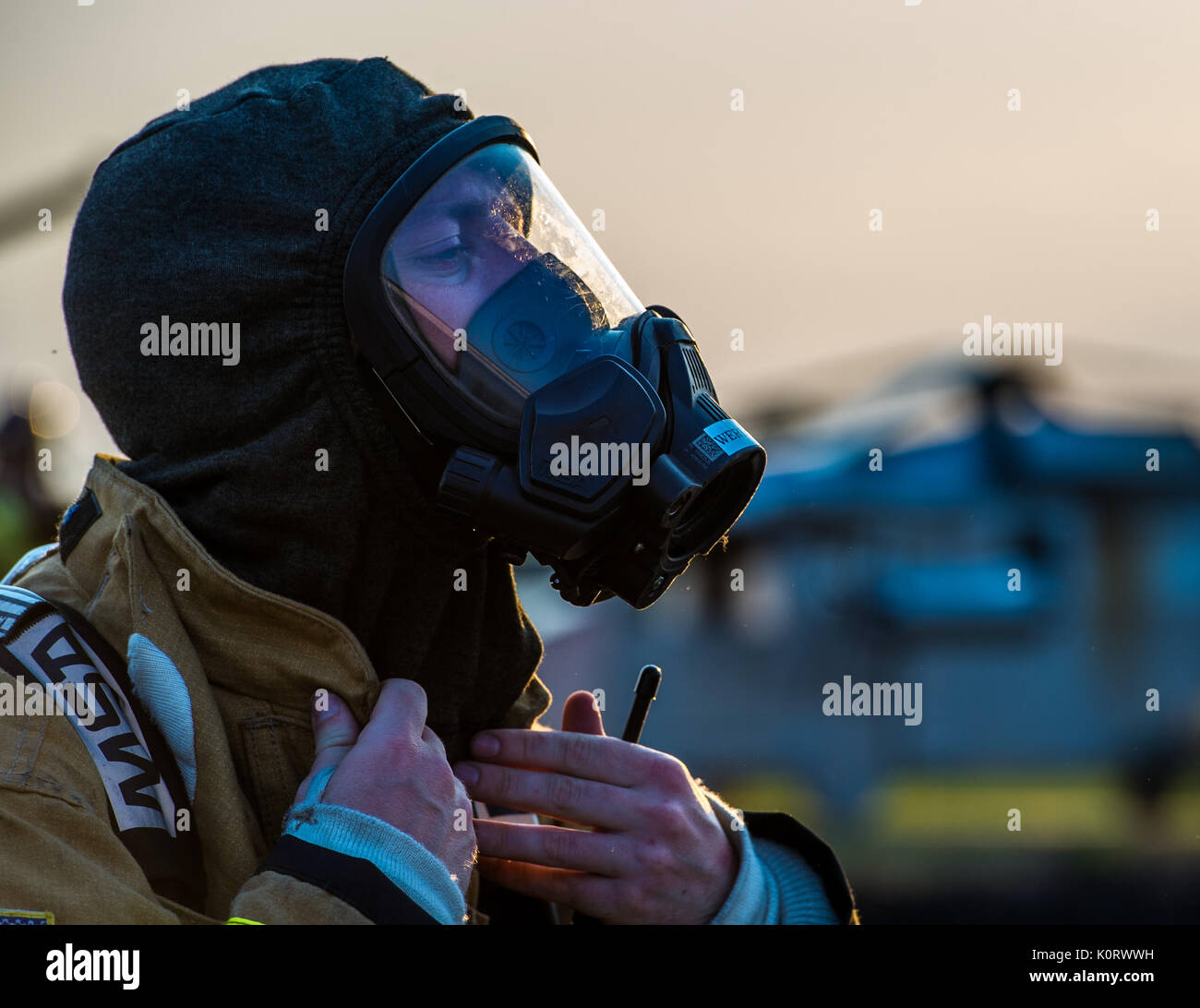 U.S. Air Force Tech. Sgt. Timothy Wertz, a firefighter assigned to the ...