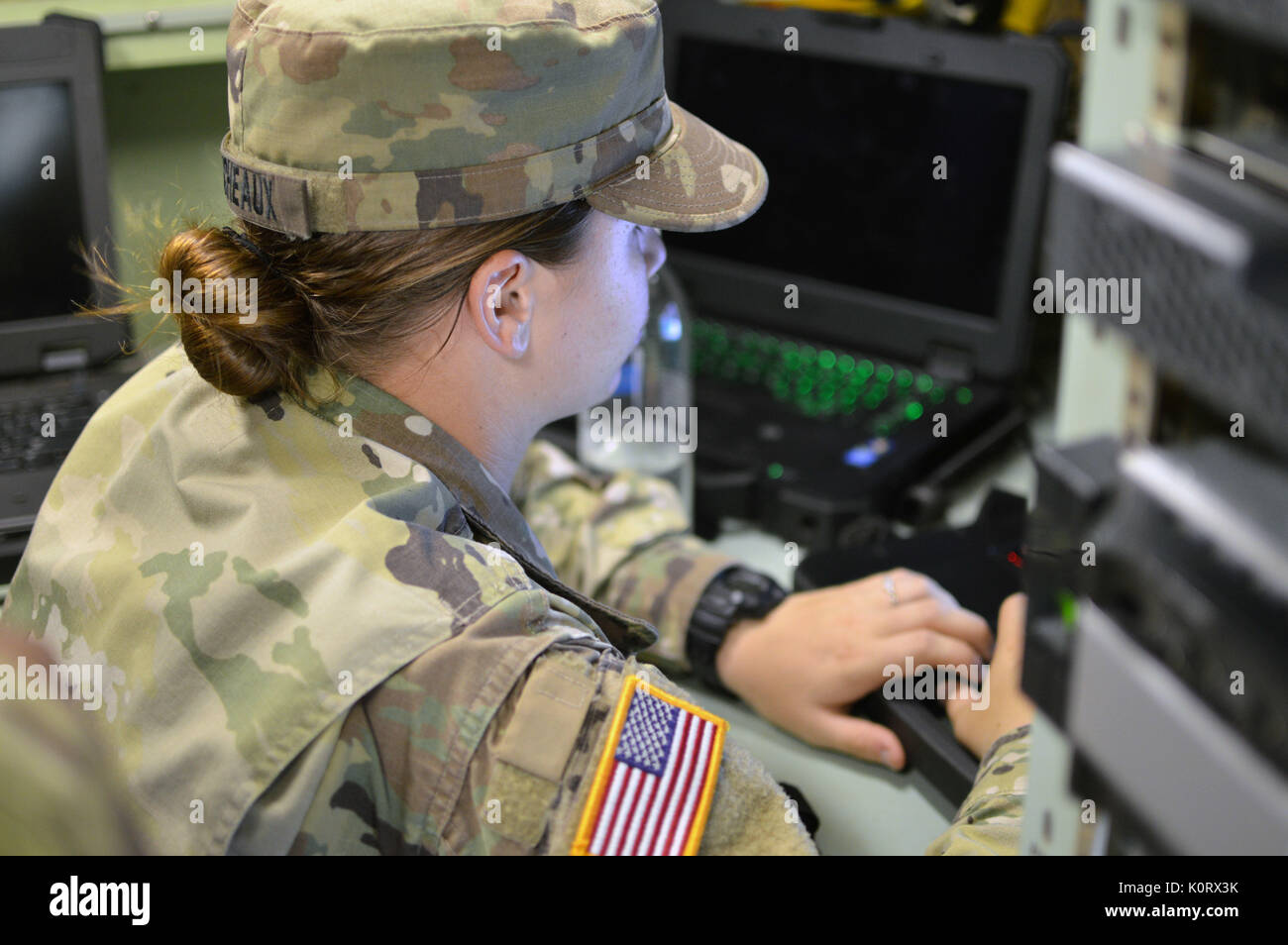 A signal Soldier assigned to the 3rd Brigade Combat Team, 25th Infantry ...