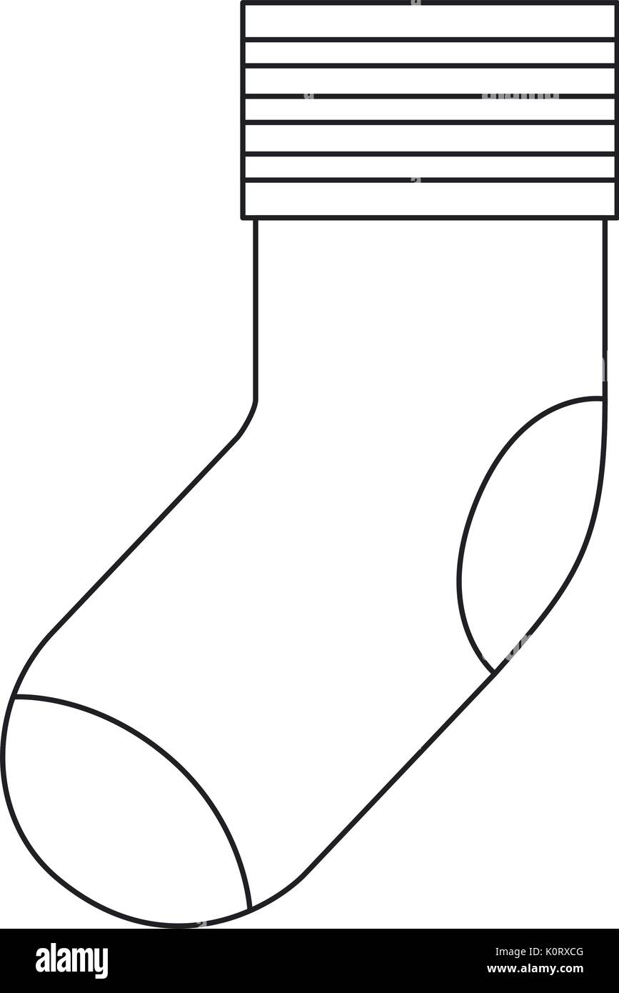 One white sock Stock Vector Images - Alamy