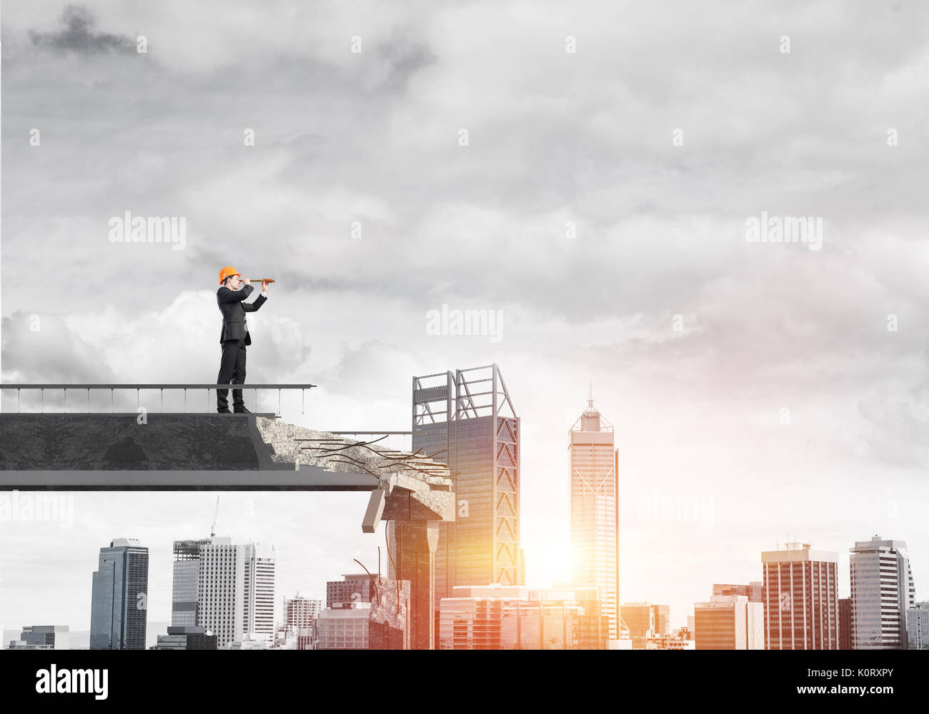 Looking up for new ways of problems solution Stock Photo - Alamy