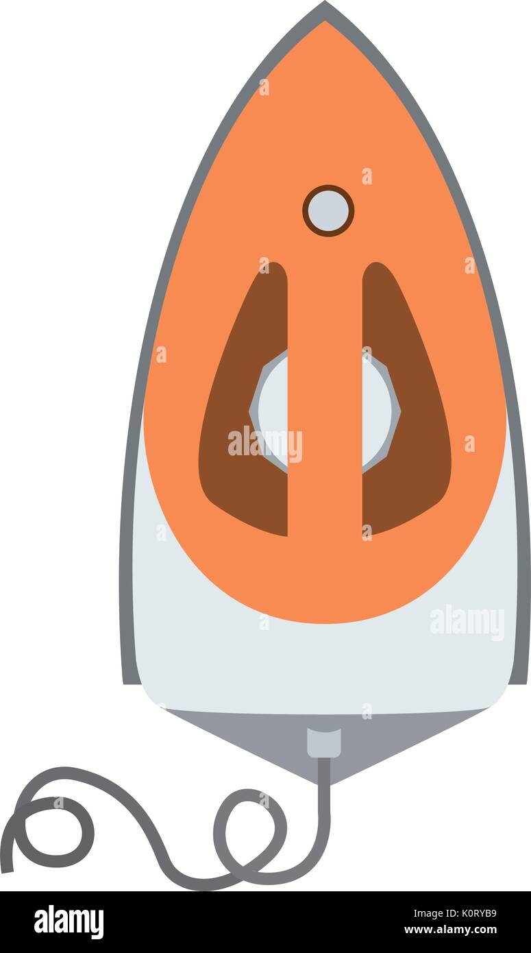 colorful silhouette of steam iron icon on top view Stock Vector Image ...