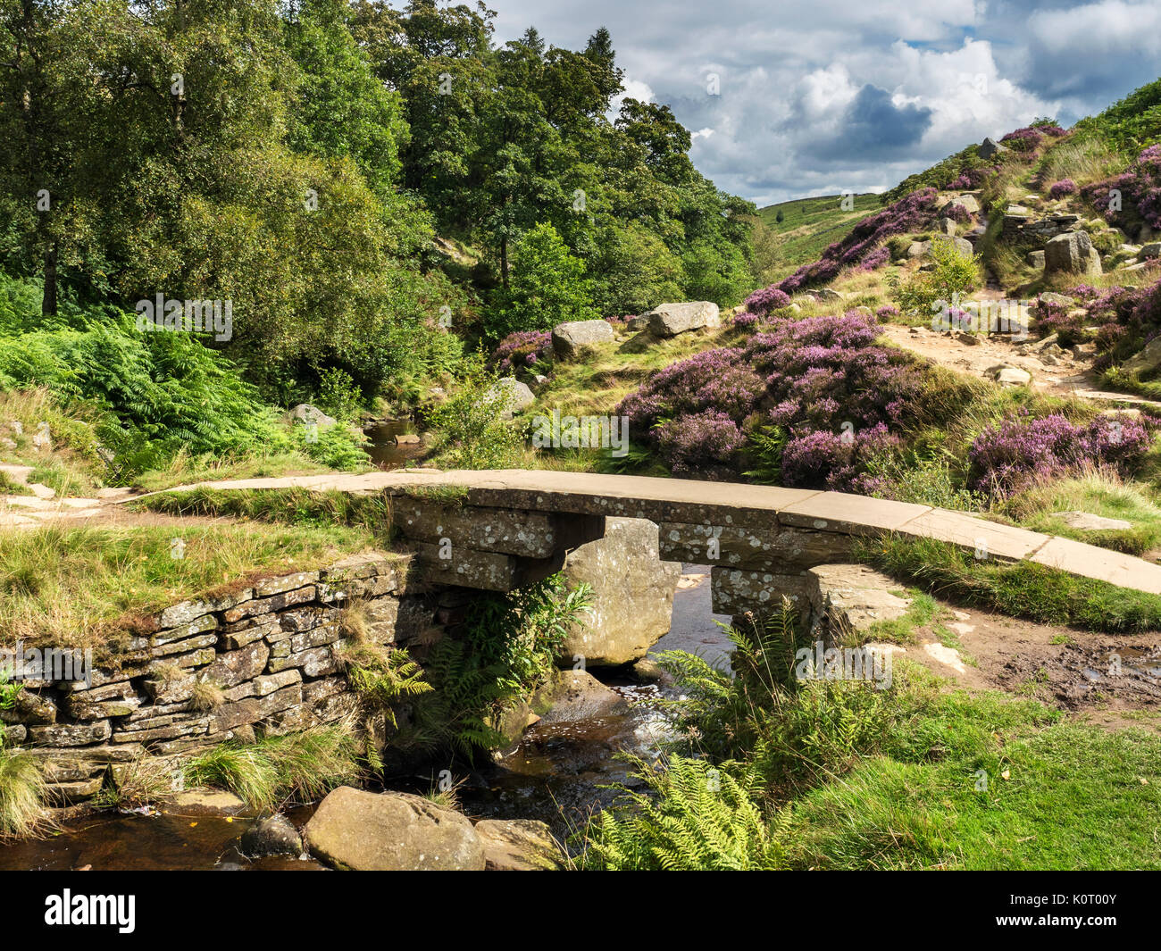 Bronte Bridge over South Dean Beck on Haworth Moor in Summer Haworth ...