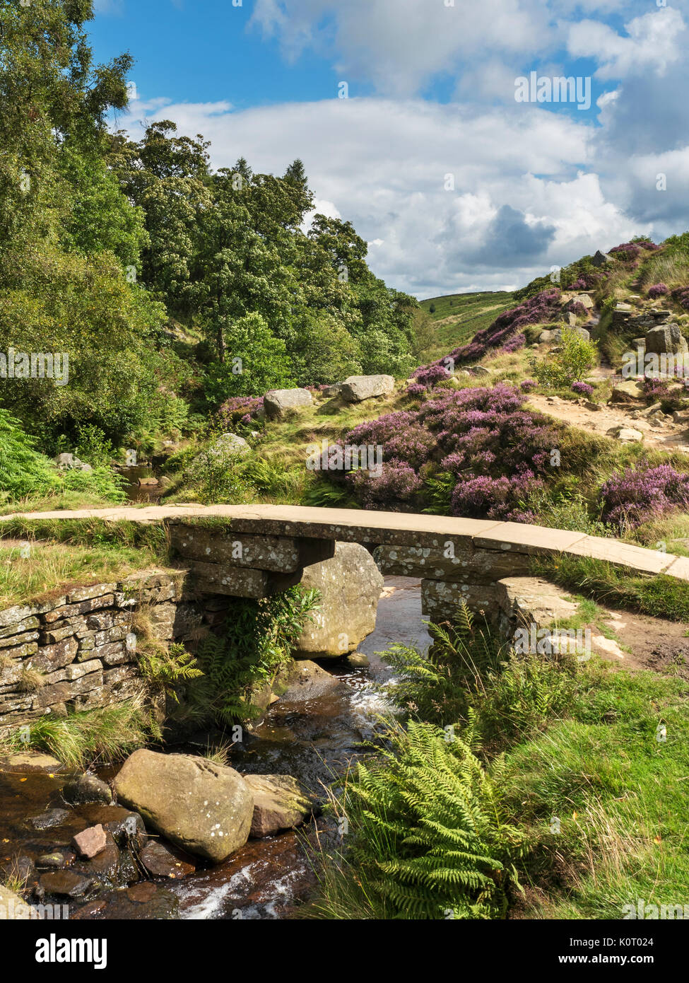 Bronte Bridge over South Dean Beck on Haworth Moor in Summer Haworth ...