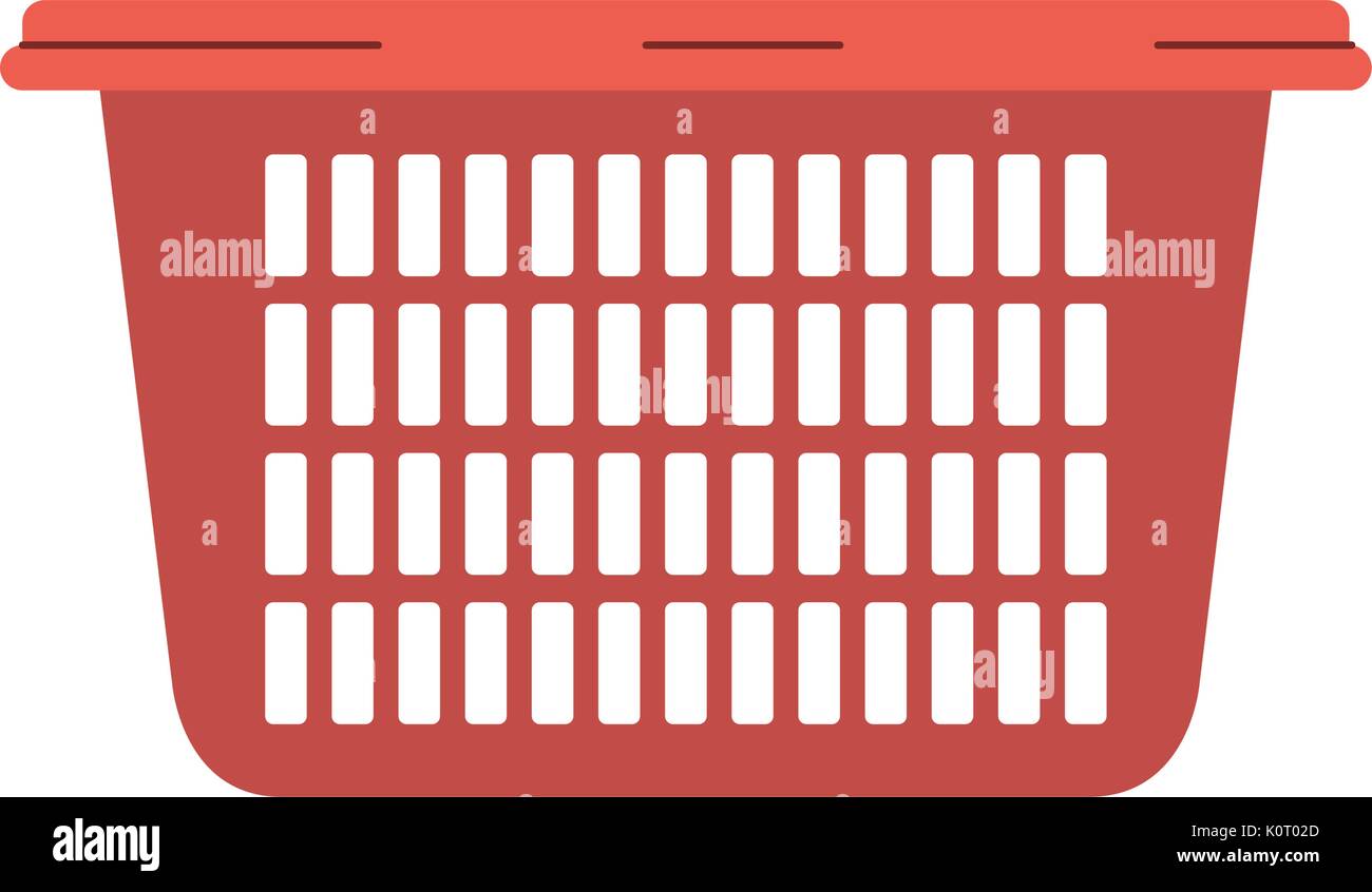 colorful silhouette of laundry basket without handles Stock Vector ...