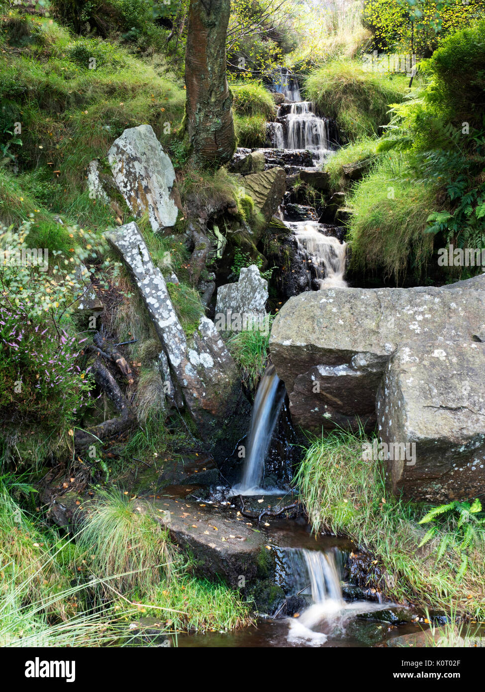 Upper Part of Bronte Waterfall at Bronte Bridge near Haworth West ...