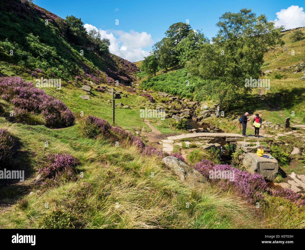 Bronte Bridge over South Dean Beck on Haworth Moor in Summer Haworth ...