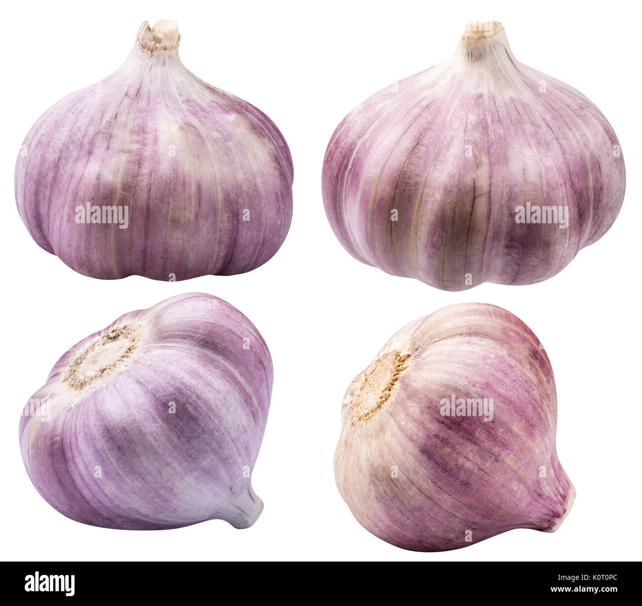Set of garlic isolated on white background with clipping path Stock ...
