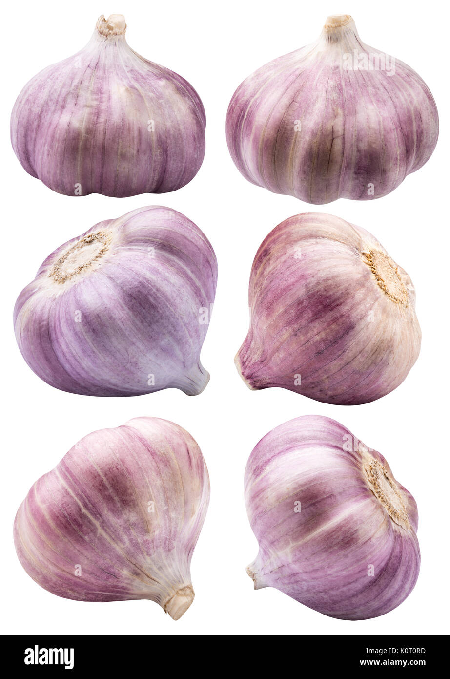 Set of garlic isolated on white background with clipping path Stock ...