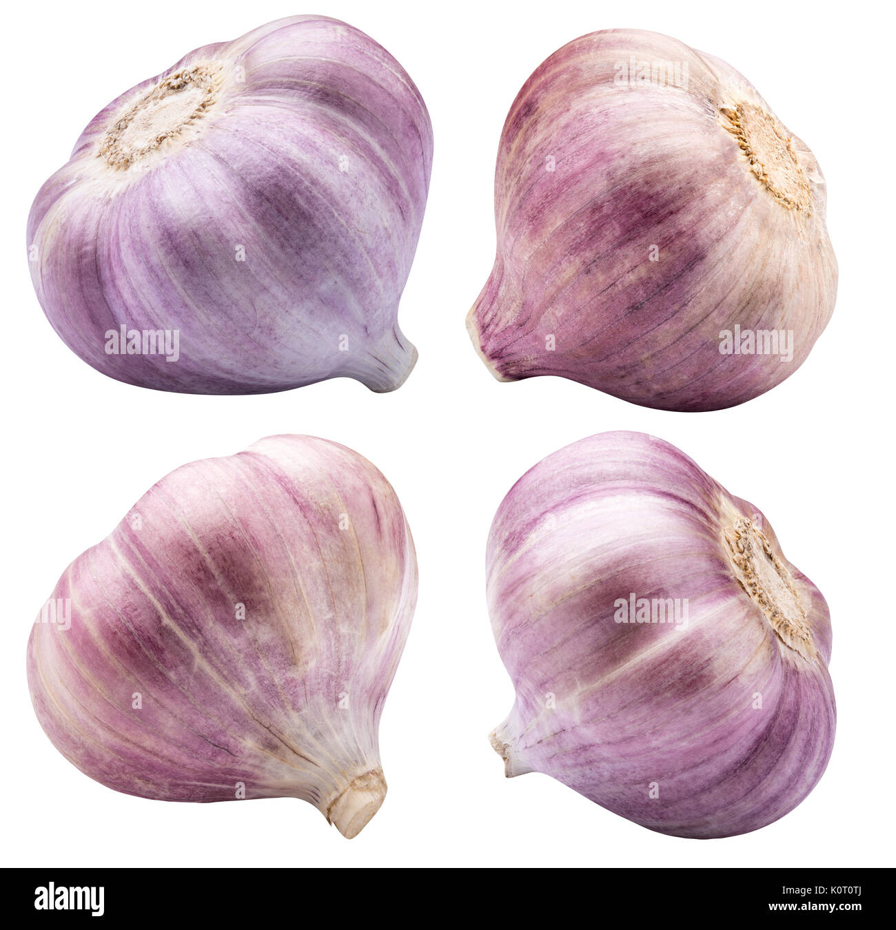Set of garlic isolated on white background with clipping path Stock ...