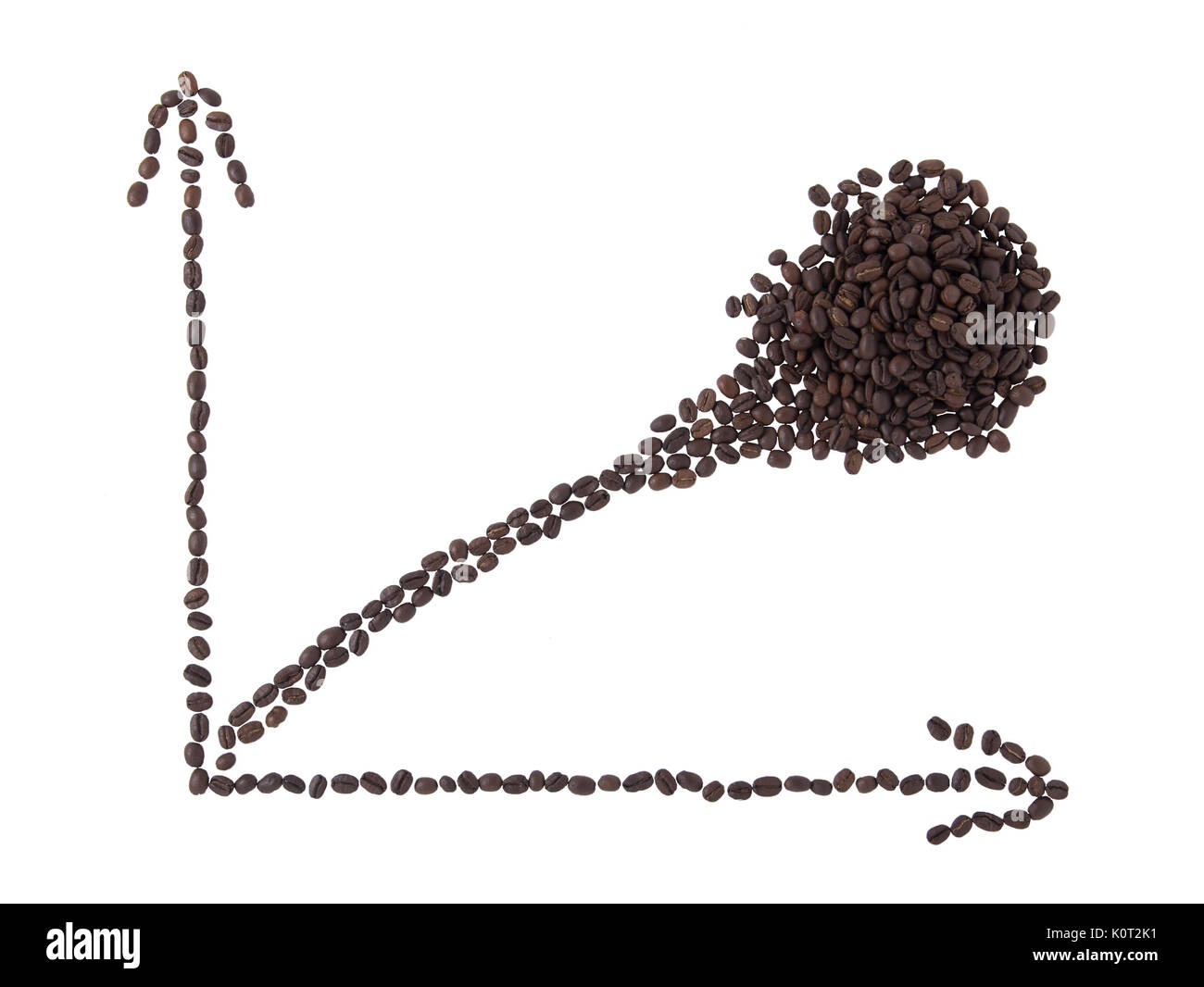 Graph of coffee beans isolated on a white background Stock Photo - Alamy