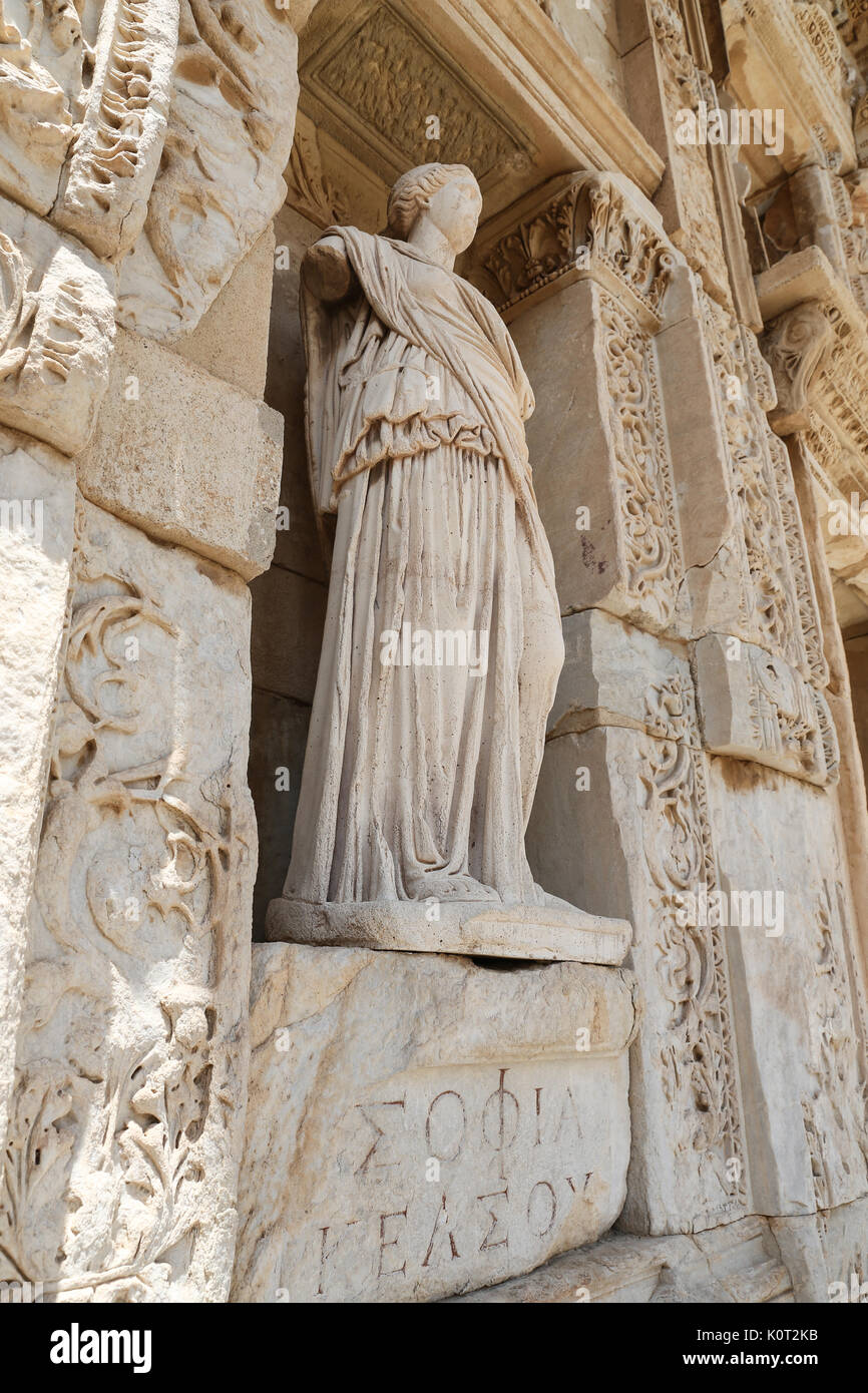 Personification of Wisdom Statue in Ephesus Ancient City, Izmir, Turkey ...