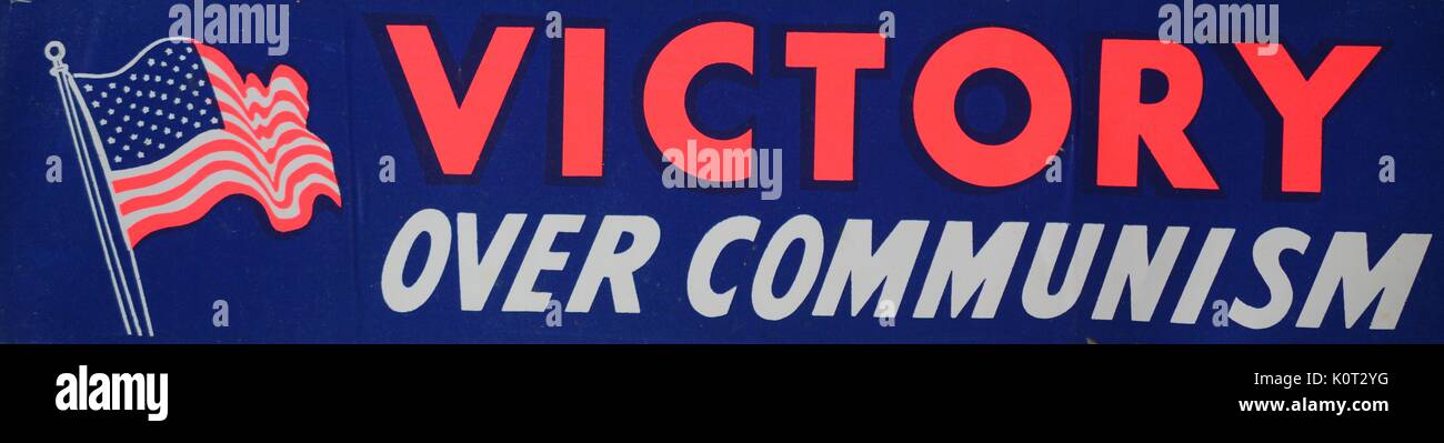 Victory over Communism, a bumper sticker from the Cold War era ...