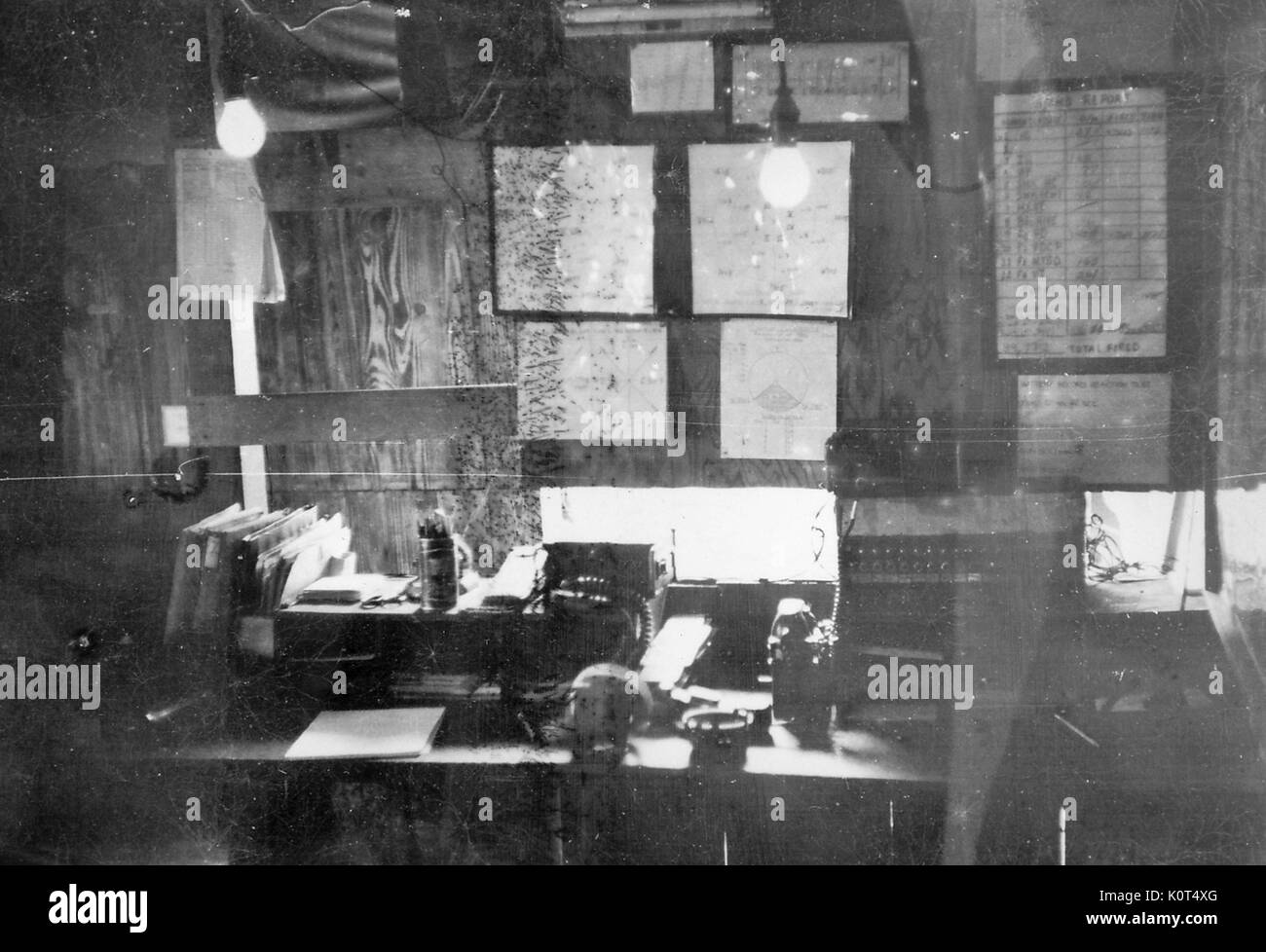 A photograph of the interior of a building on a United States military ...