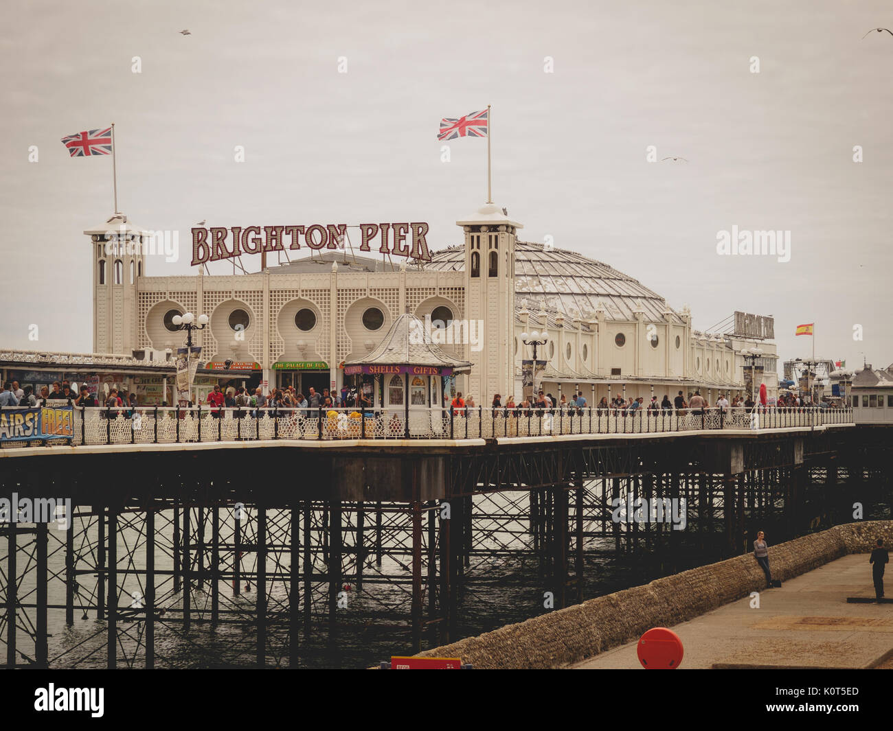 Brighton pier flag hi-res stock photography and images - Alamy