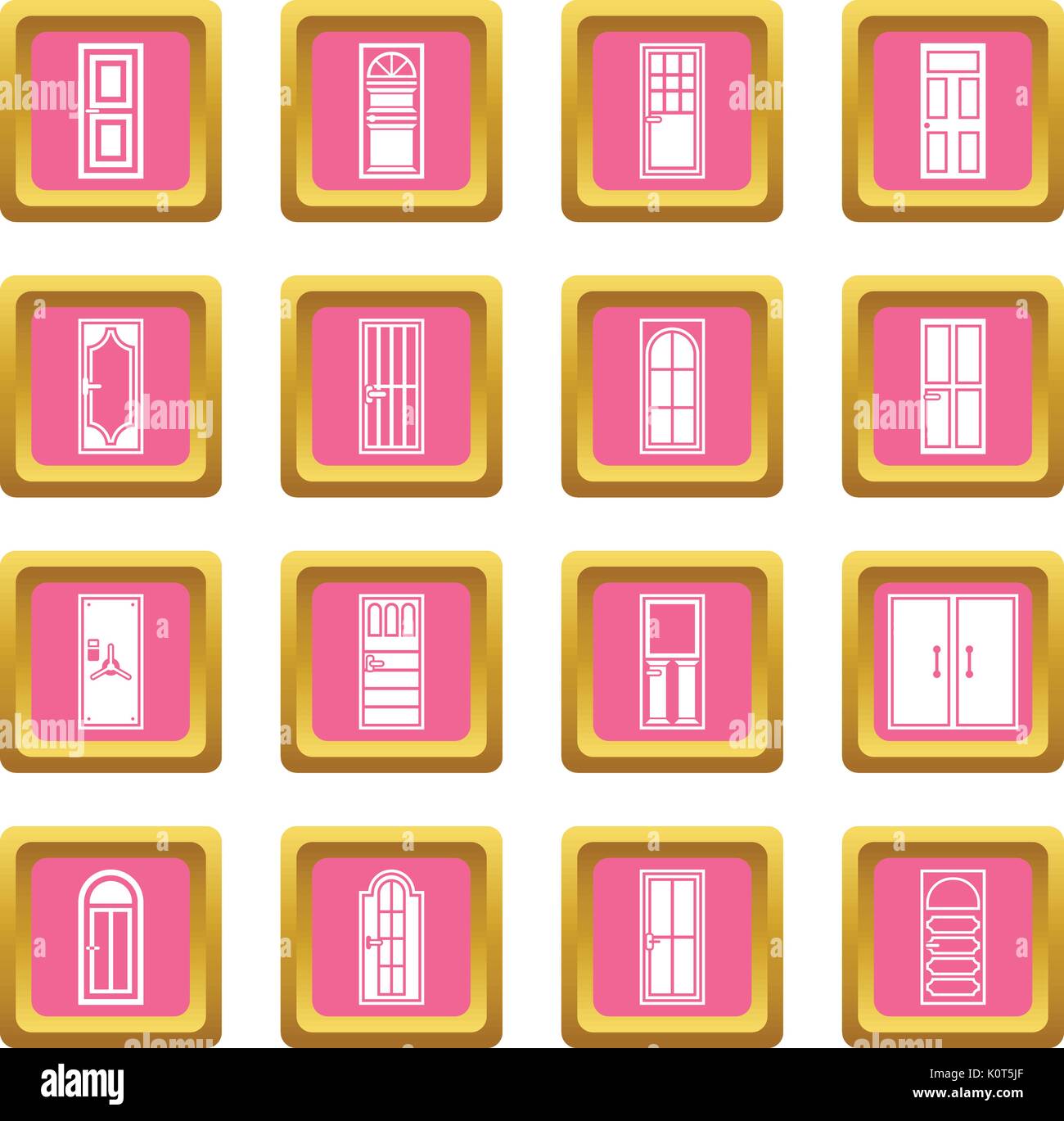 Pink doorway Stock Vector Images - Alamy