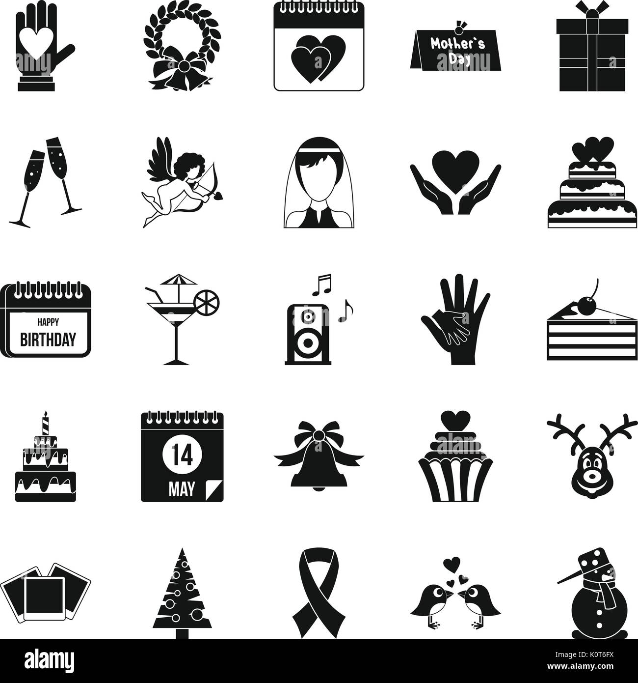 Present icons set, simple style Stock Vector Image & Art - Alamy