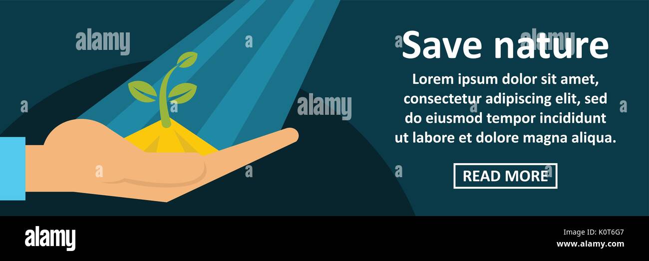 Save nature banner horizontal concept Stock Vector Image & Art - Alamy
