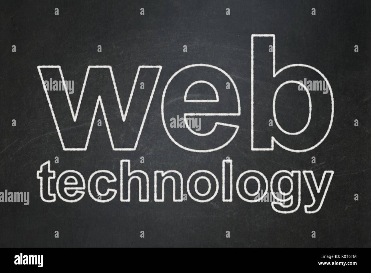 Web development concept: Web Technology on chalkboard background Stock ...