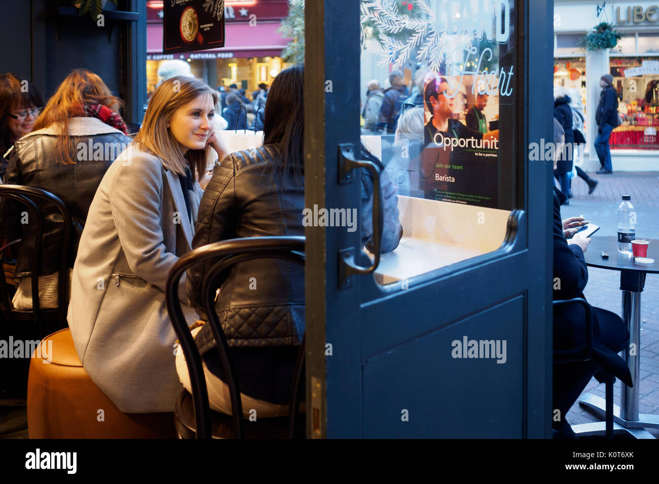Group friends chatting in cafe hi-res stock photography and images - Alamy