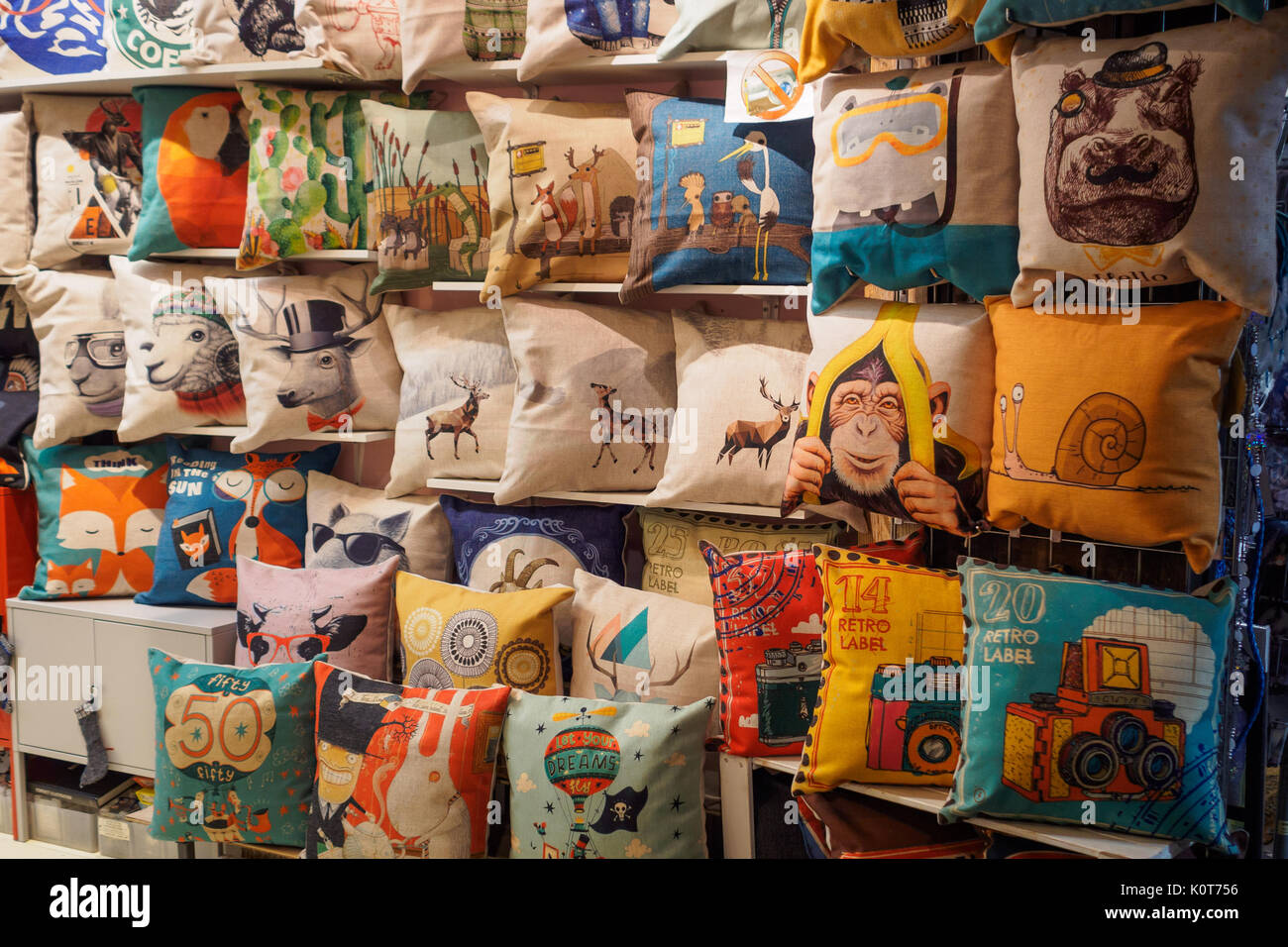 Store display of cushions hi-res stock photography and images - Alamy