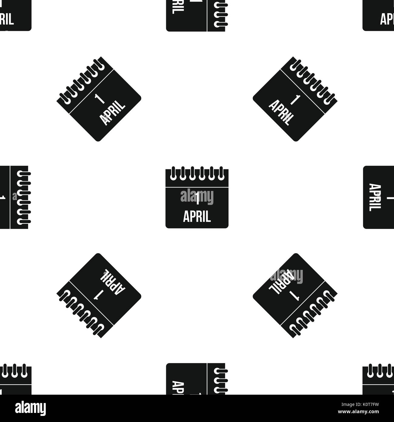 Calendar April 1 pattern seamless black Stock Vector Image & Art - Alamy