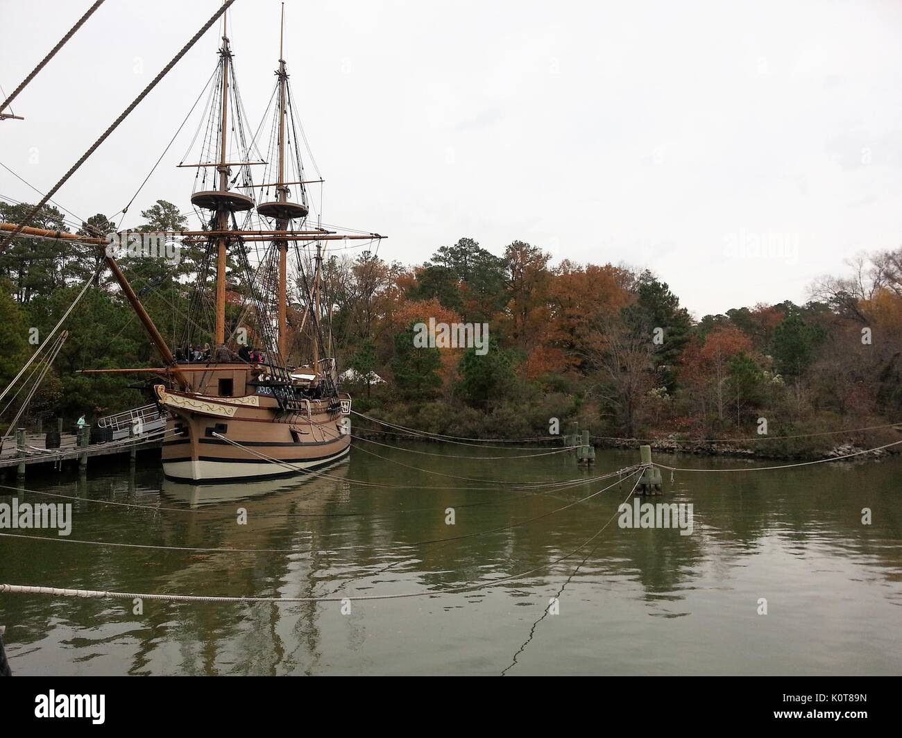 Jamestown settlement a living history museum virginia hi-res stock ...