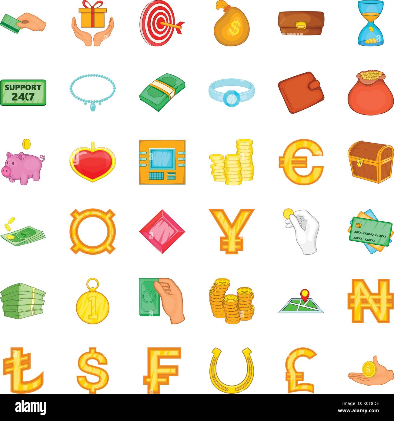 Currency icons set, cartoon style Stock Vector Image & Art - Alamy