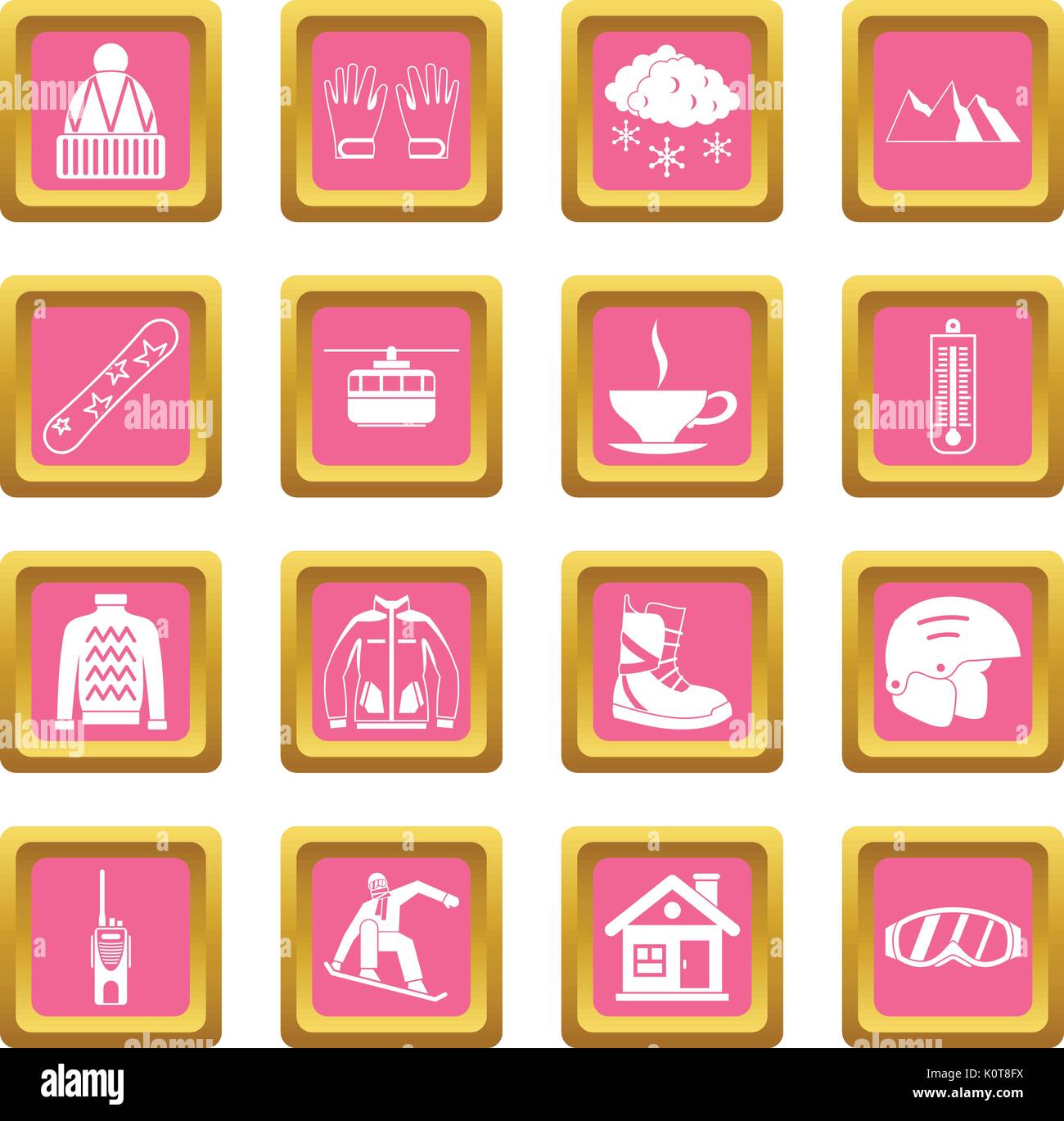 Pink snowboard Stock Vector Images - Alamy