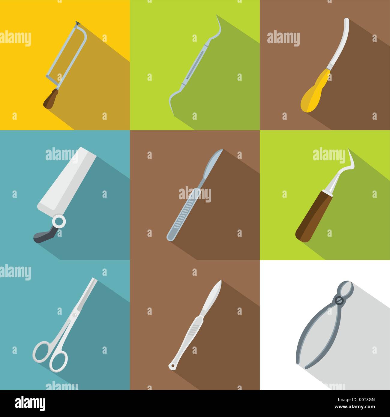 Doctor tools icons set, flat style Stock Vector Image & Art - Alamy