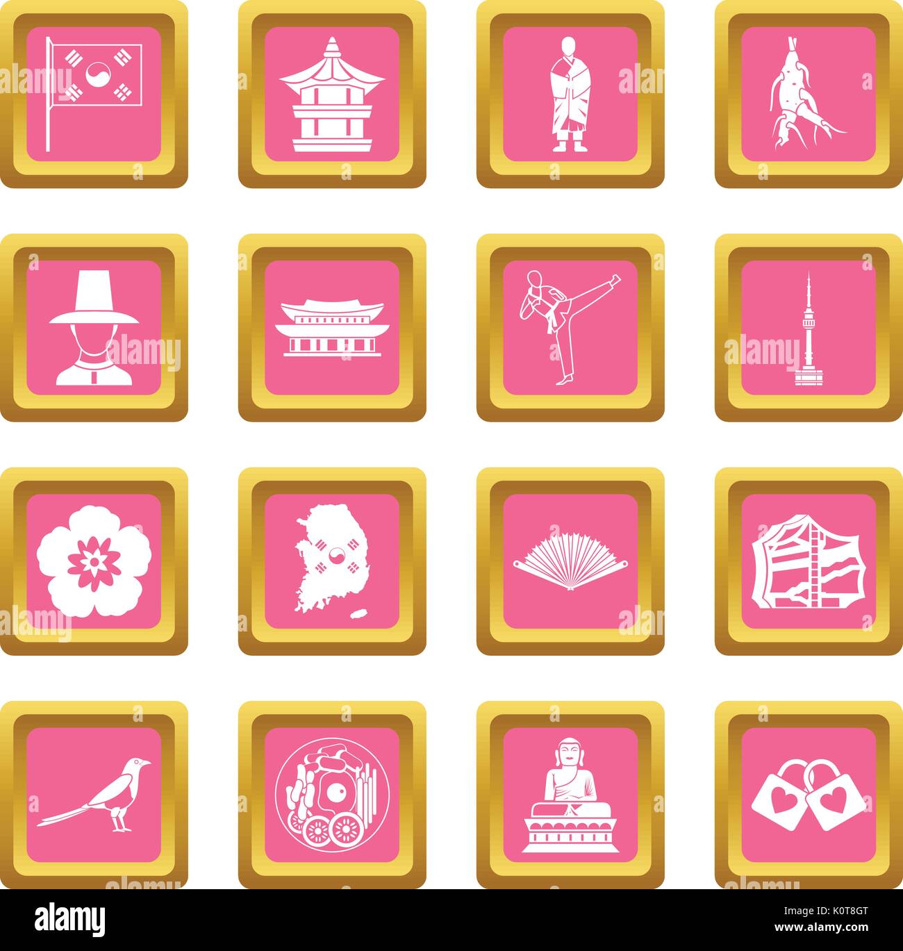 Creative south korea travel map hi-res stock photography and images - Alamy