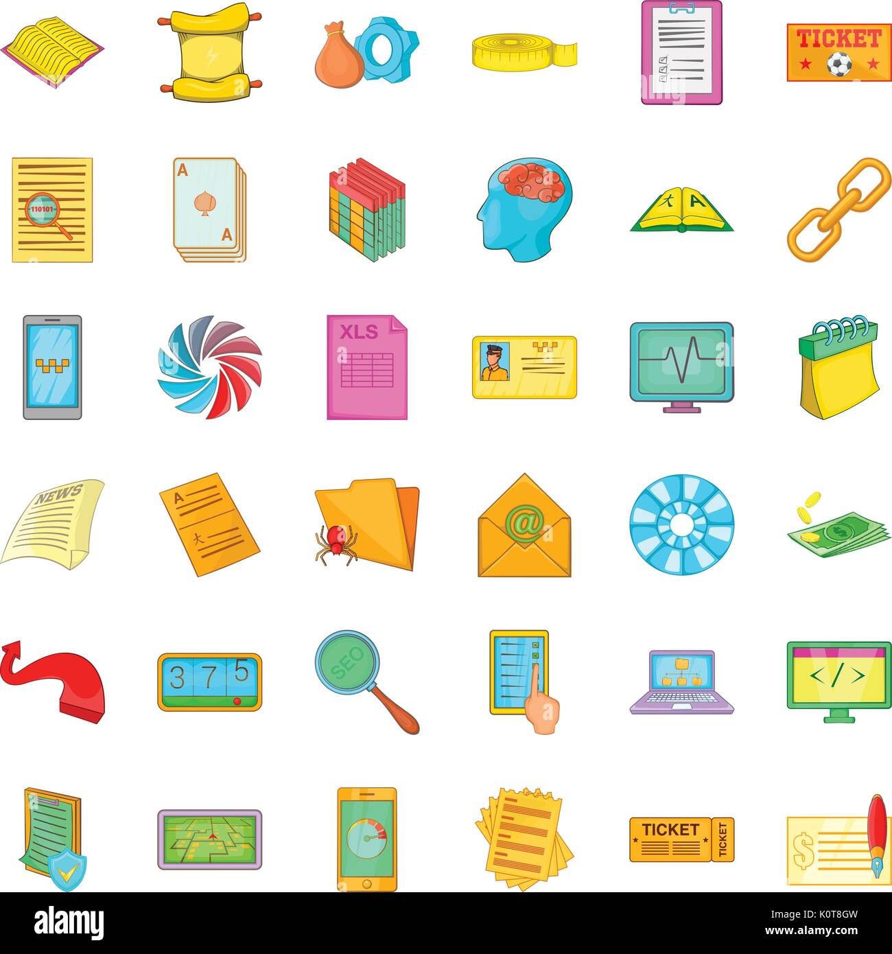 Conversation icons set, cartoon style Stock Vector Image & Art - Alamy