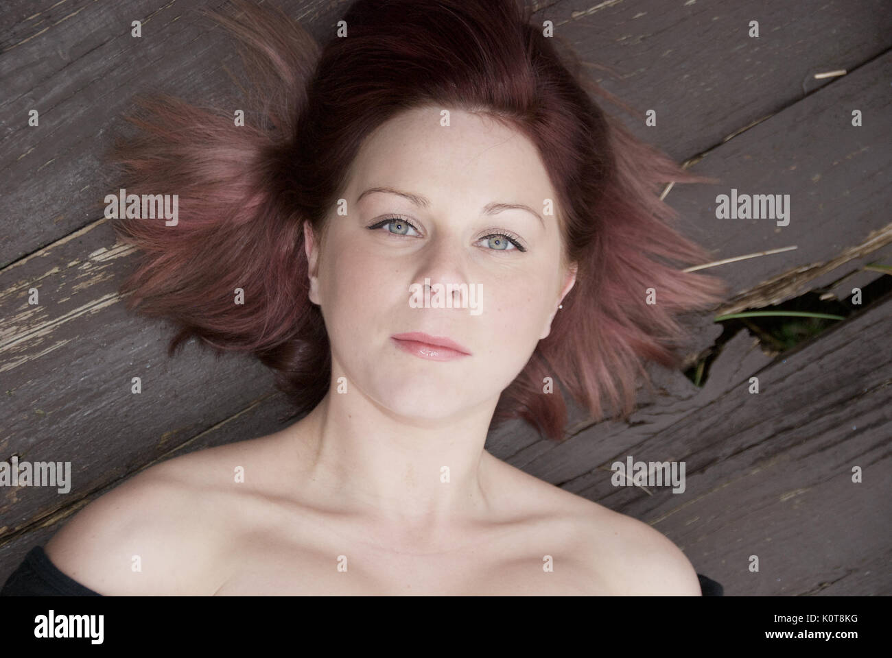 Head and shoulders of a beautiful girl - outdoors Stock Photo - Alamy