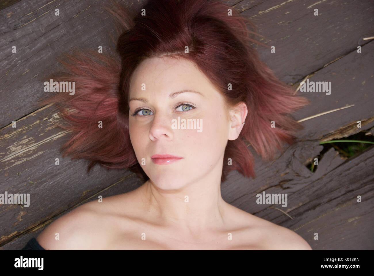 Head and shoulders of a beautiful girl - outdoors Stock Photo - Alamy