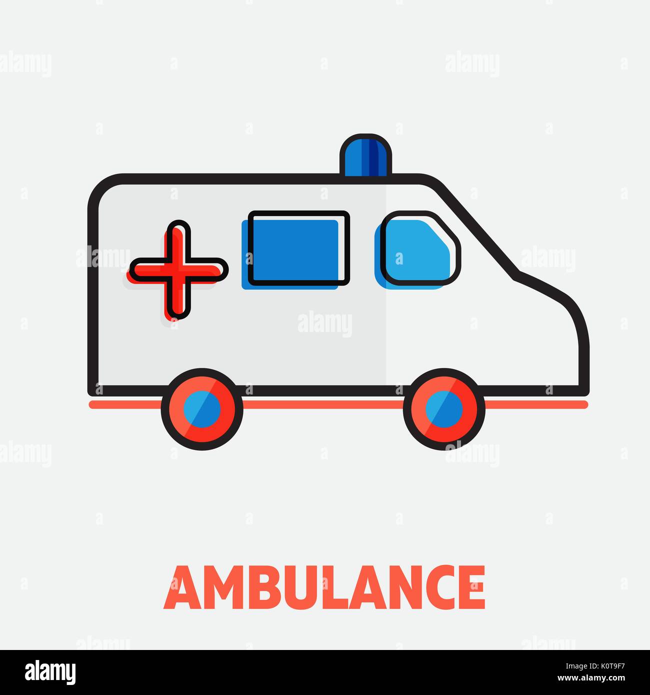 vector illustration of flat line art design of Medical concept ...