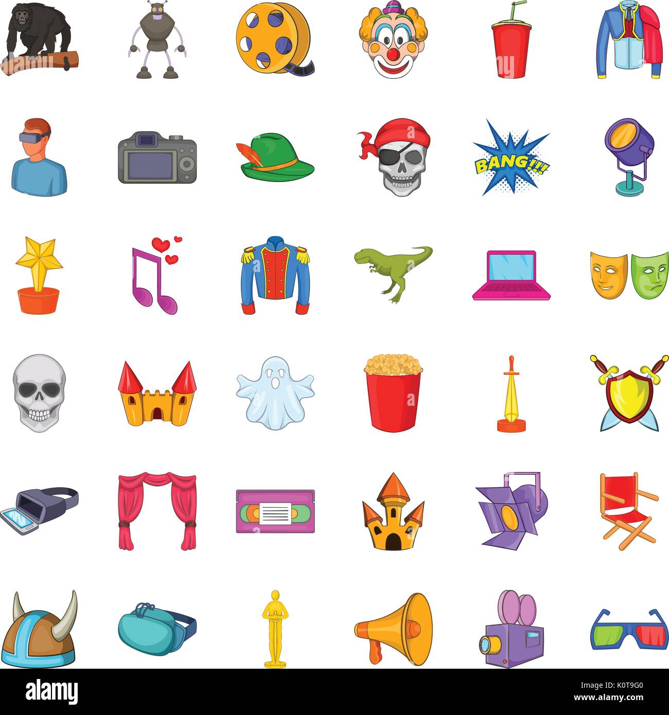Media icons set, cartoon style Stock Vector Image & Art - Alamy