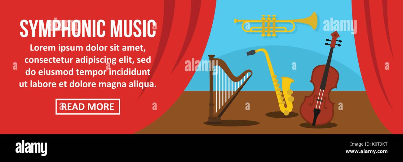 Symphonic music banner horizontal concept Stock Vector Image & Art - Alamy