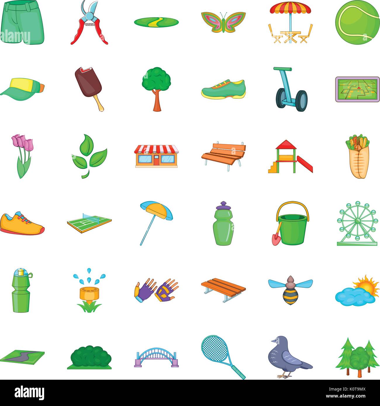 Rest icons set, cartoon style Stock Vector Image & Art - Alamy