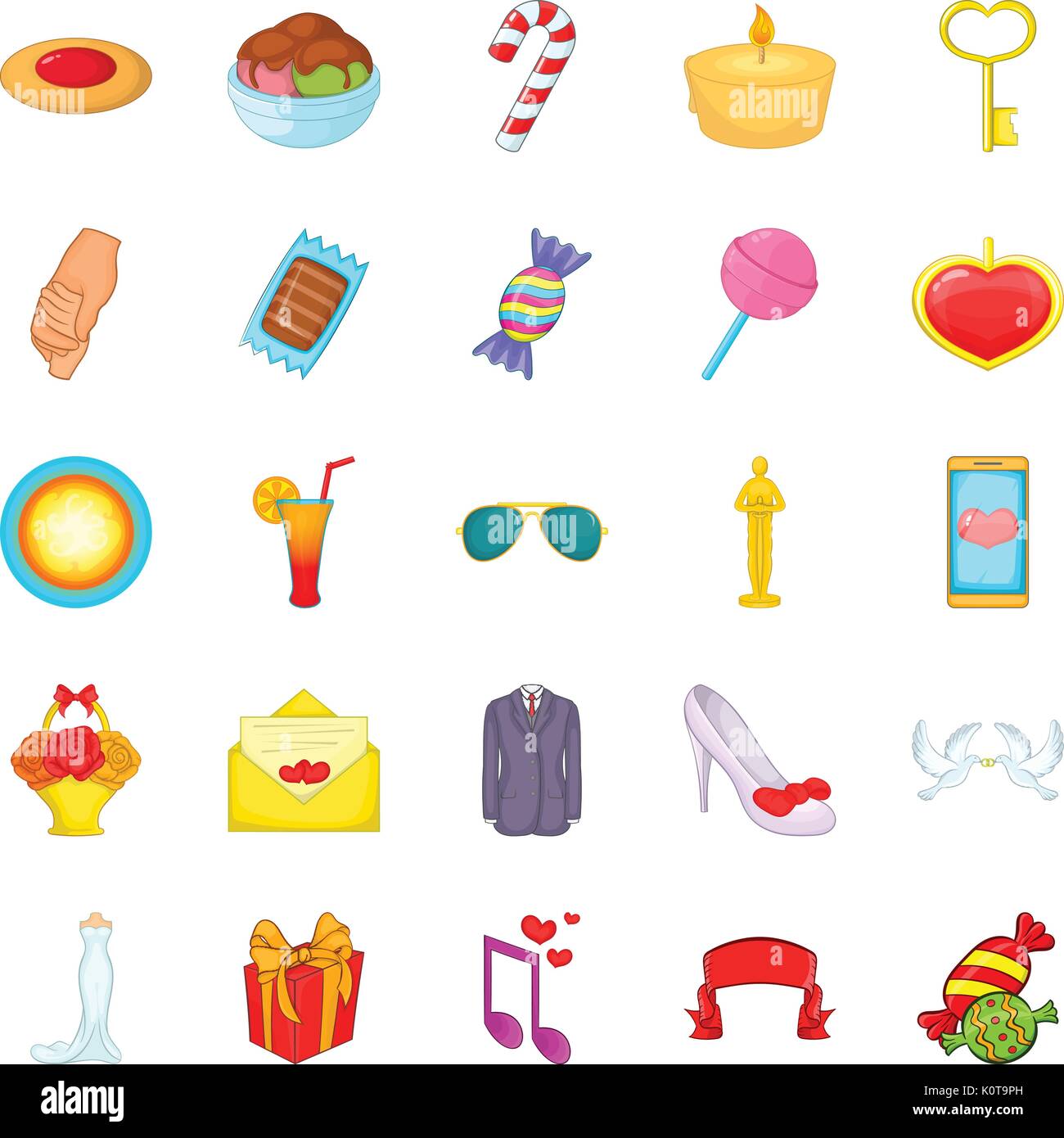 Luck icons set, cartoon style Stock Vector Image & Art - Alamy