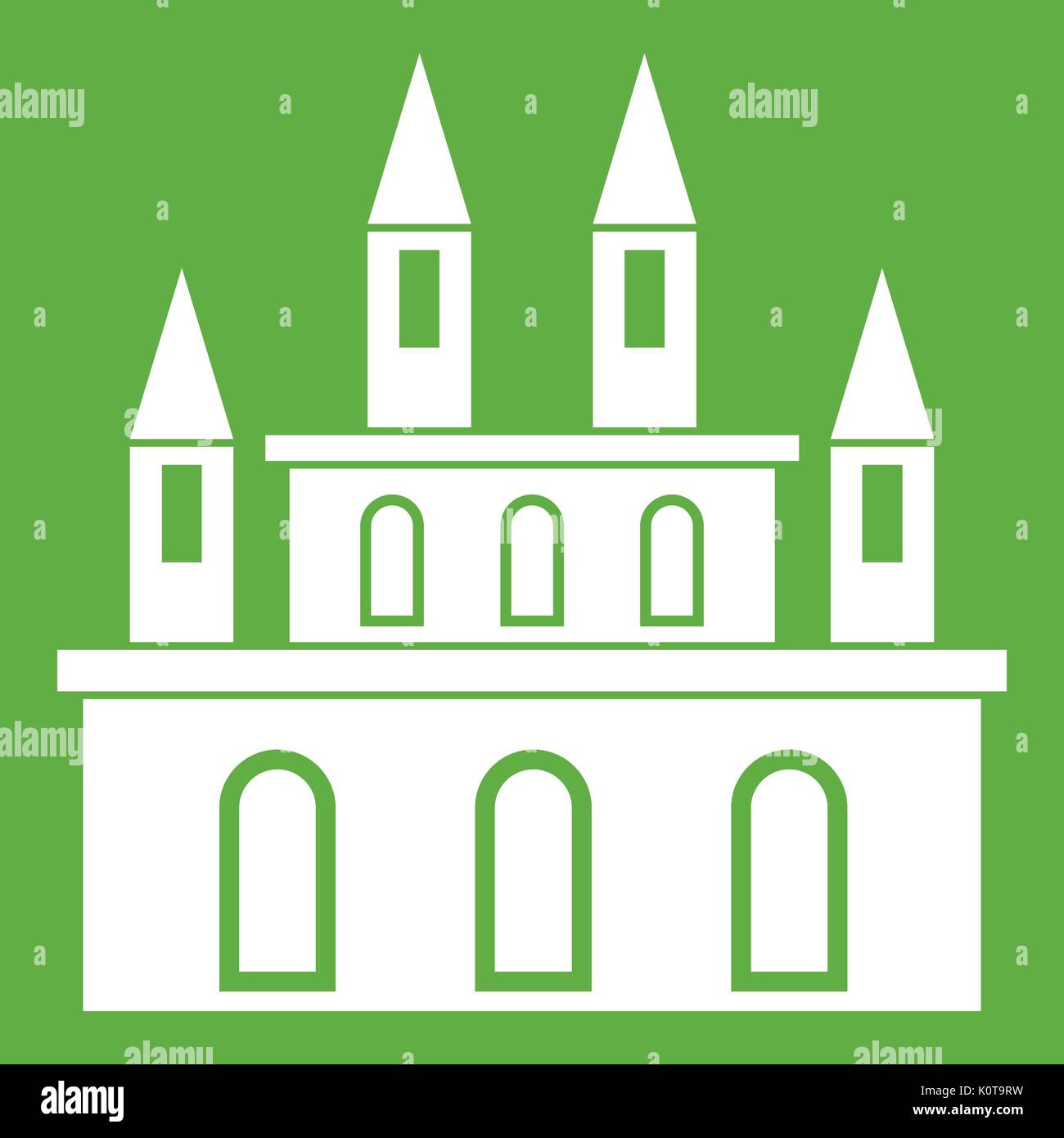 Medieval castle icon green Stock Vector Image & Art - Alamy