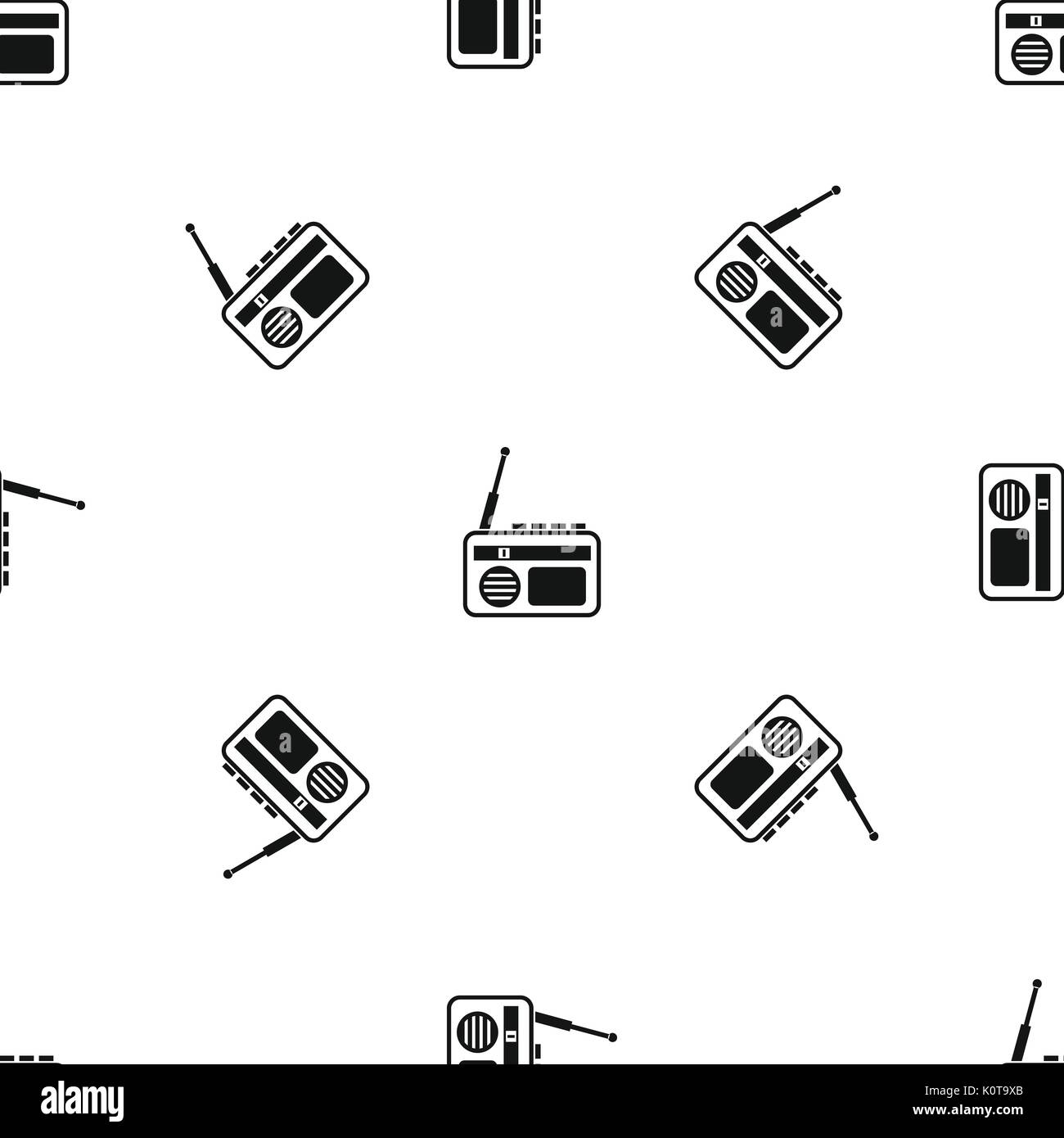Radio pattern seamless black Stock Vector Image & Art - Alamy