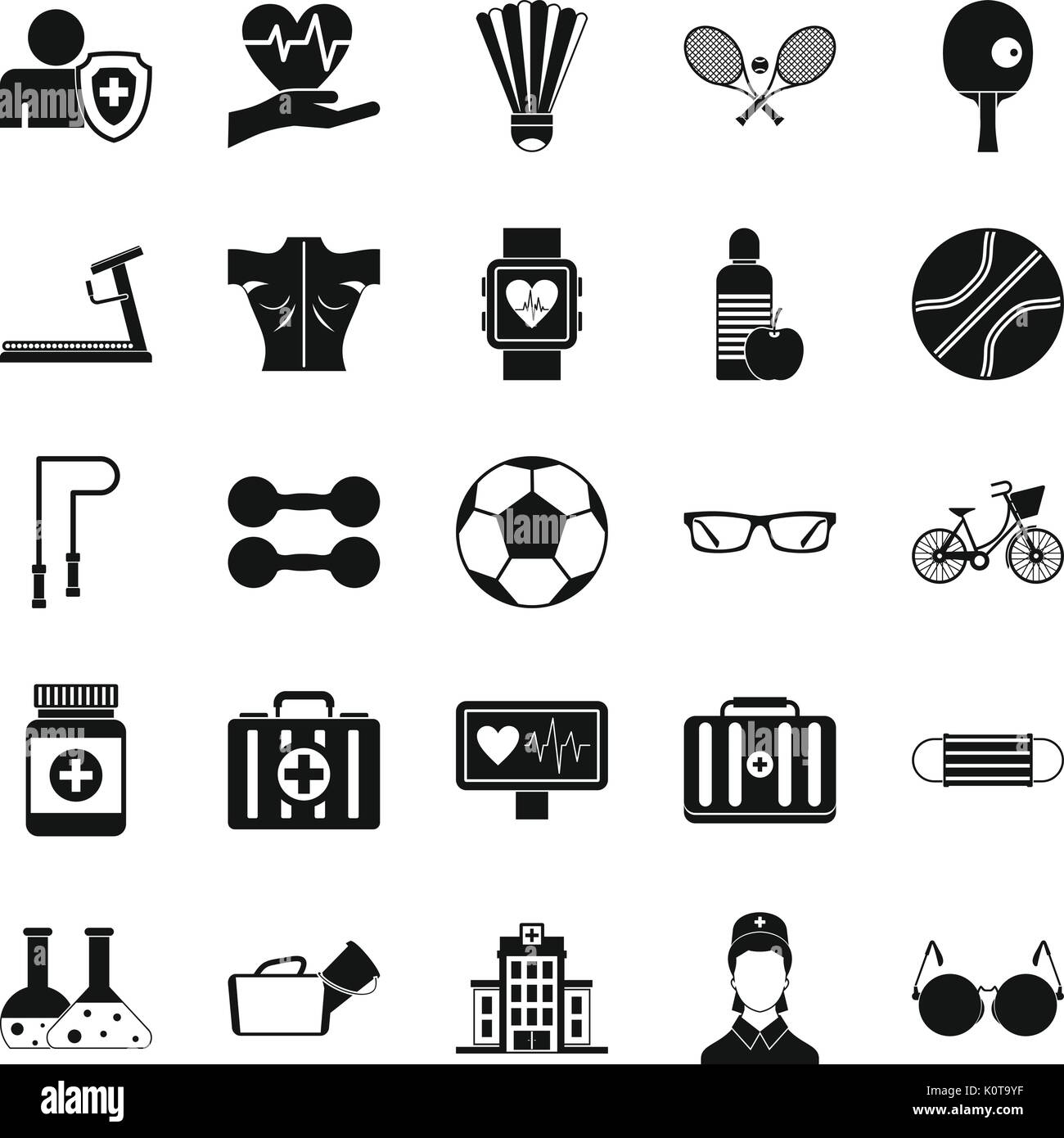 Medic icons set, simple style Stock Vector Image & Art - Alamy
