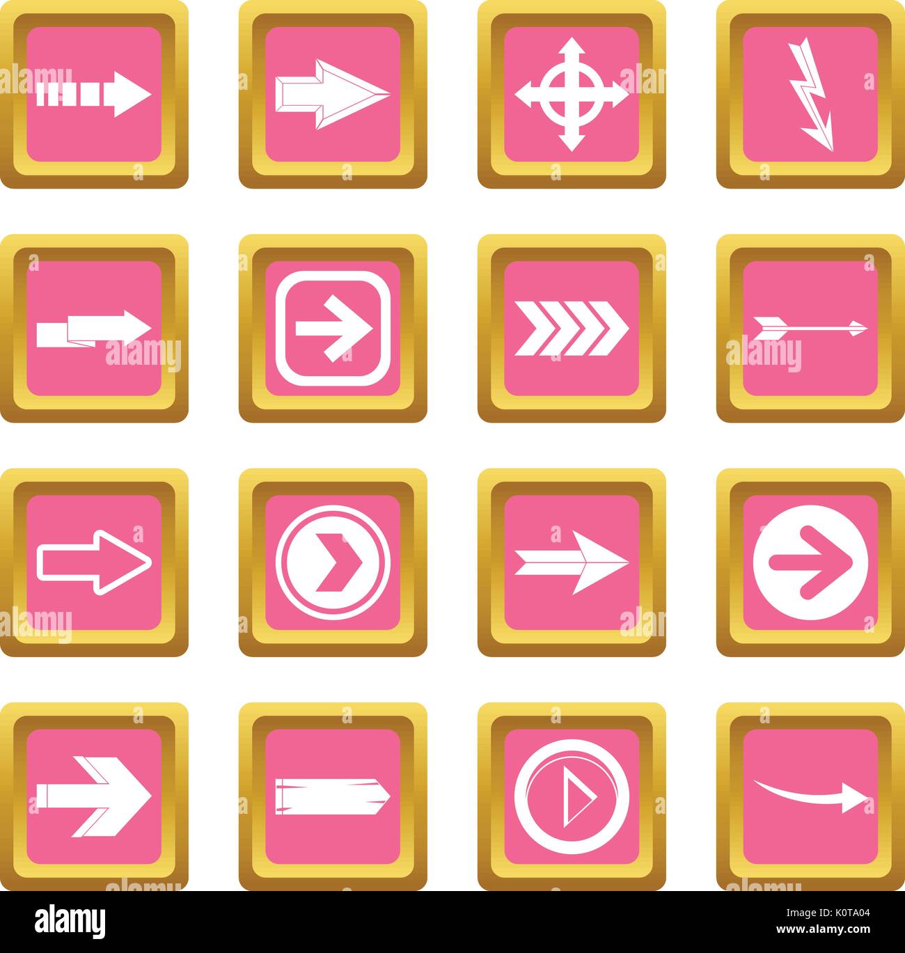 Arrow icons pink Stock Vector Image & Art - Alamy